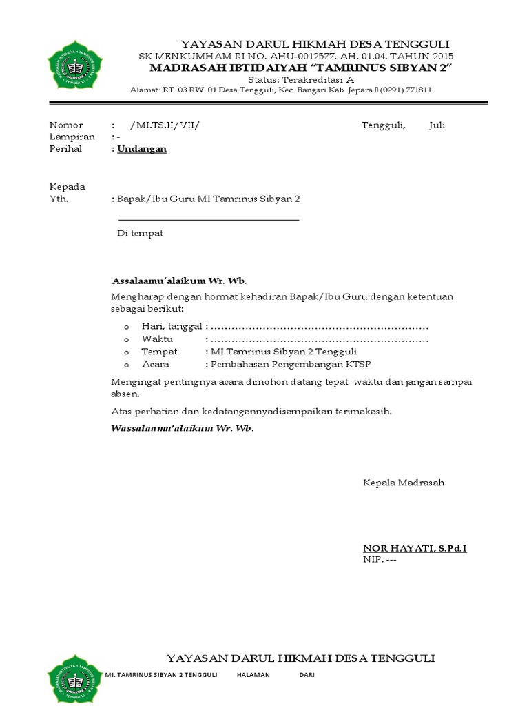 1.1c. Undangan, Notulen, Berita Acara | PDF