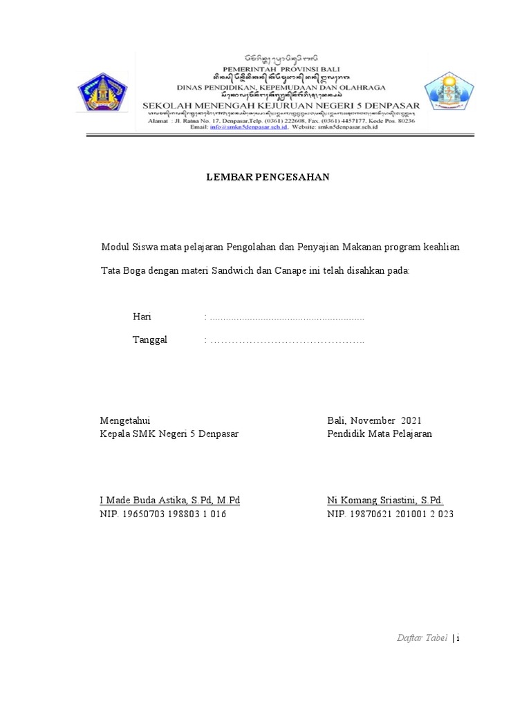 Kata Pengantar & Daftar Isi Modul Siswa | PDF