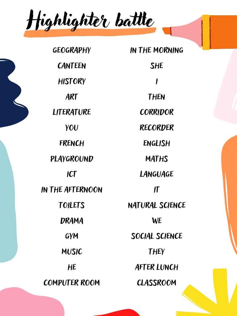 4º EP U1 - Highlighter Battle | PDF