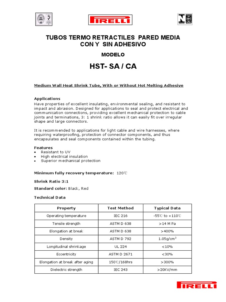Catálogo HST MEDIUM WALL SA CA | PDF | Adhesive | Electrical Engineering
