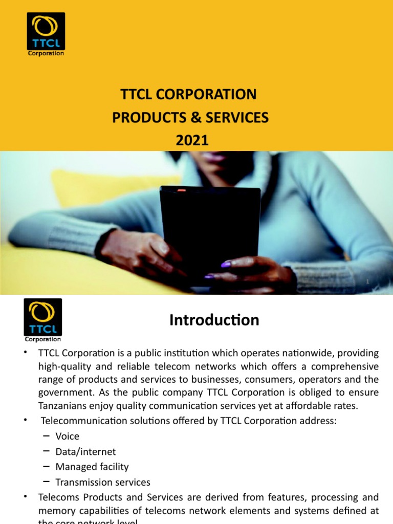 TTCL Products Services PPT 2021 Version 2 | PDF | Internet Access ...