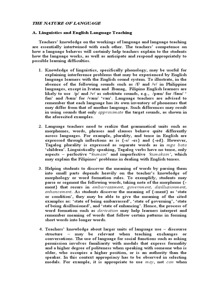 Views and Theories On Language | PDF | Language Acquisition | Learning