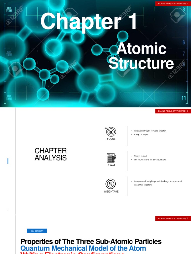 (H2 CHEM) Chapter 1 - Atomic Structure | PDF | Atoms | Atomic Orbital (H2 CHEM) Chapter 1 - Atomic Structure | PDF | Atoms | Atomic Orbital