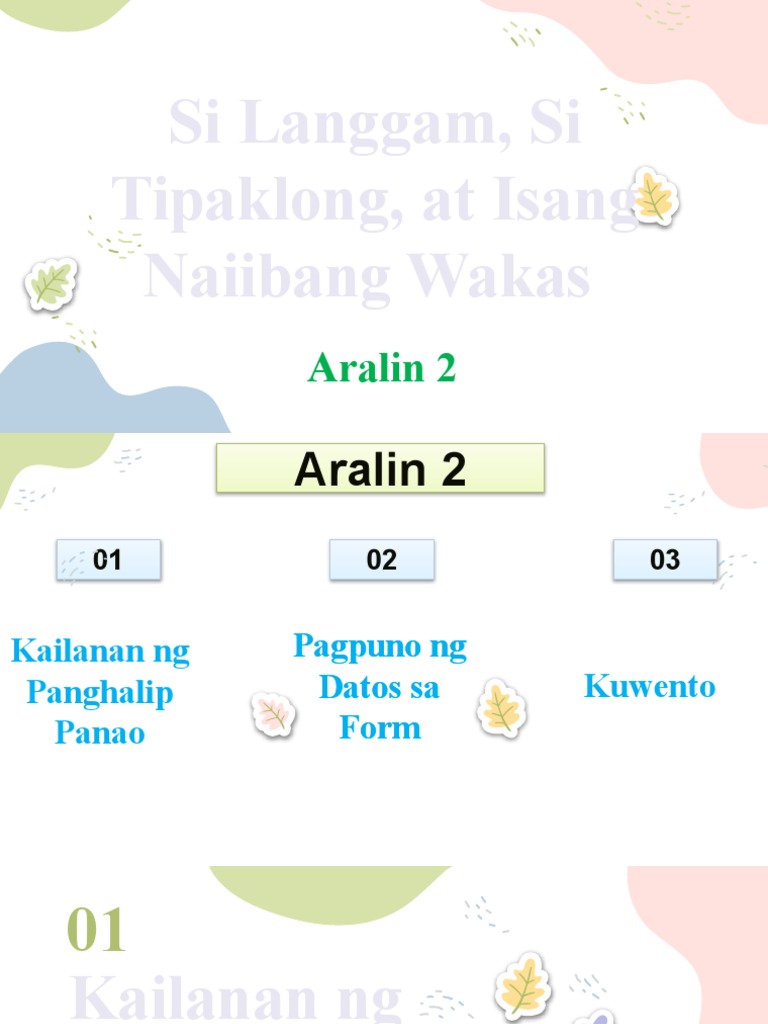 Aralin 2 Si Langgm, Si Tipaklong, at Isang Naiibang Wakas | PDF ...