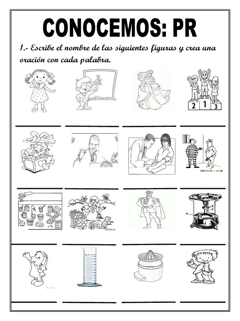Actividades con letras y figuras PR | PDF