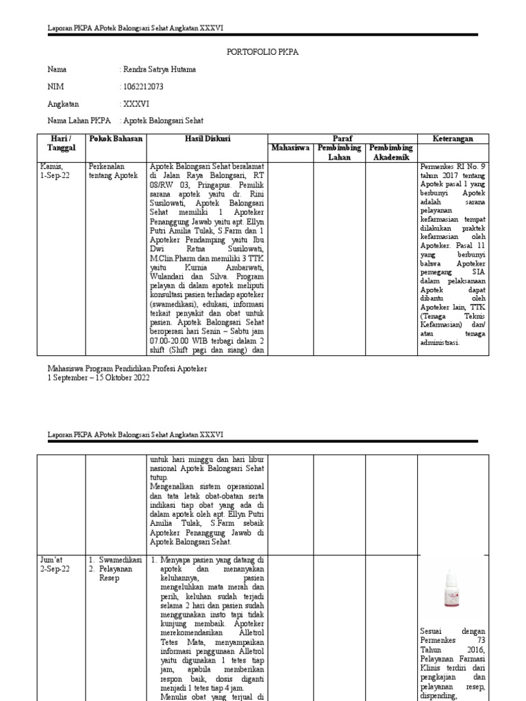 Portofolio Pkpa 1 | PDF | Pengembangan Diri