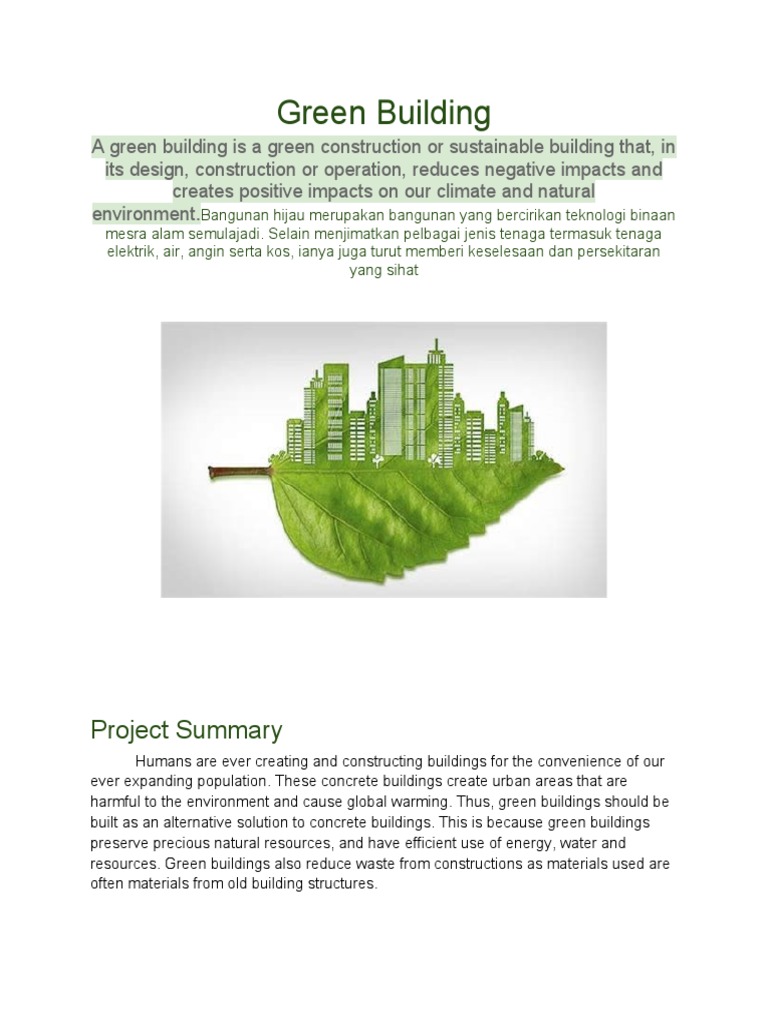 Green Building Model for School Project | PDF | Green Building | Water