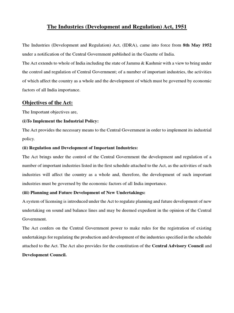 IDRA Notes Unit-I Part-1 | Download Free PDF | License | Standardization