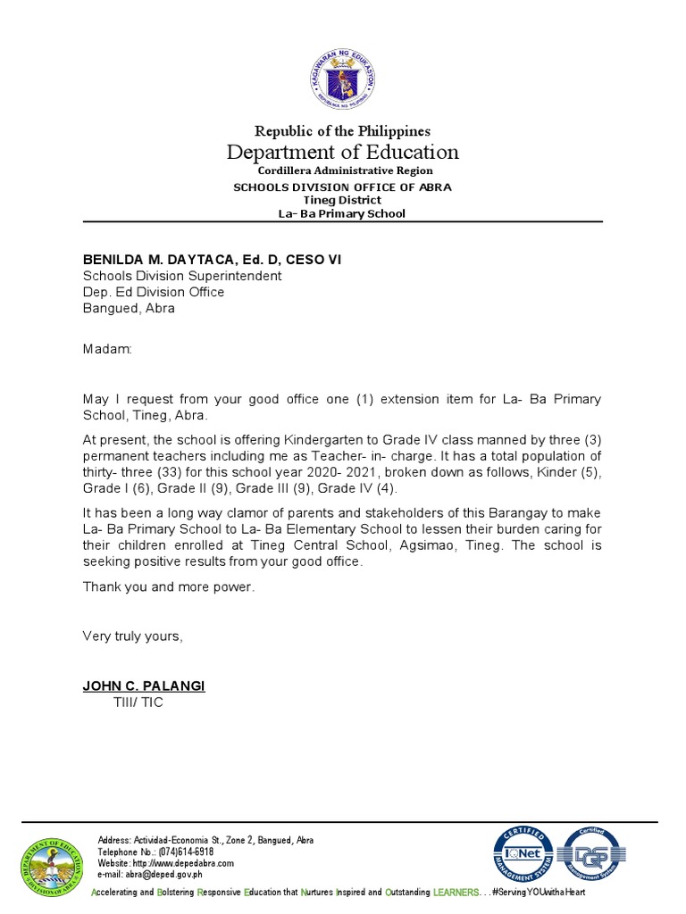 Item Request Letter | PDF