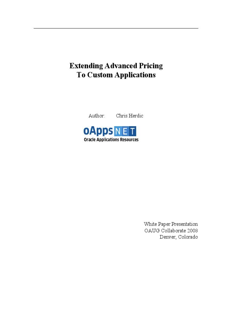 Extend QP to Custom Applications | PDF | Pl/Sql | Subroutine