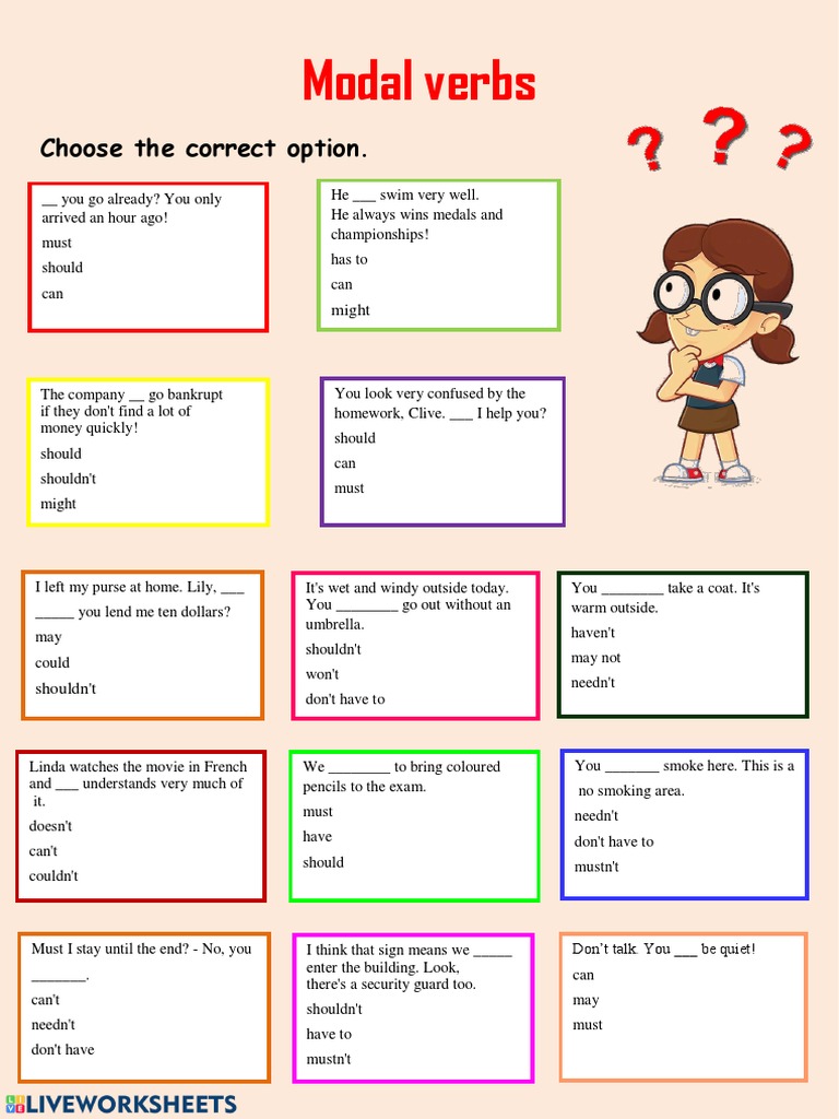 Modal Verb Latihan | PDF | Linguistics