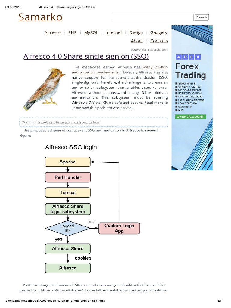 Alfresco 4 SSO | PDF | Apache Http Server | Computing
