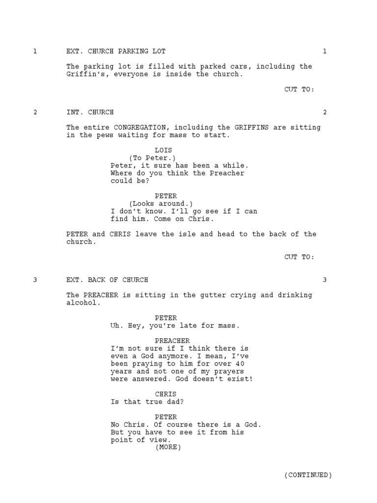 Family Guy Script | PDF | Meg Griffin
