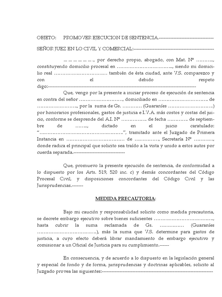 Ejecución de Sentencia | PDF | Sentencia (ley) | Judicaturas