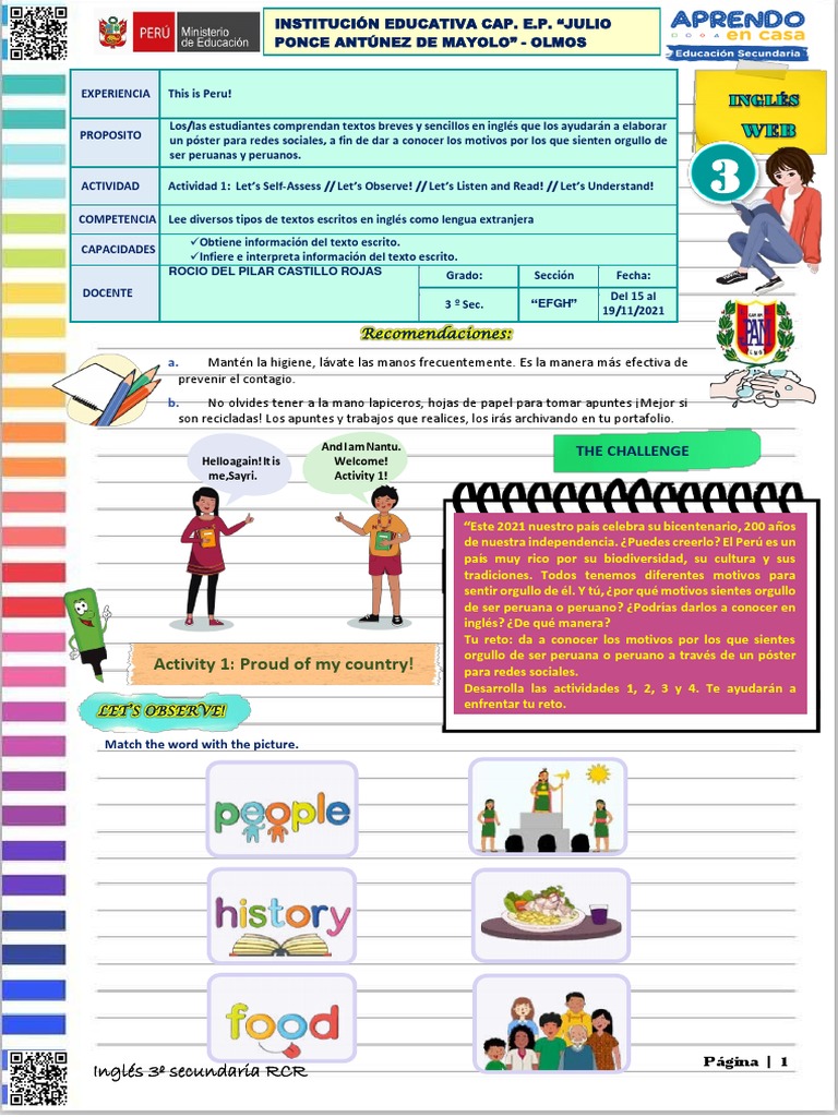 3º Ing. Exp 09 - Actv 01 | PDF | Perú