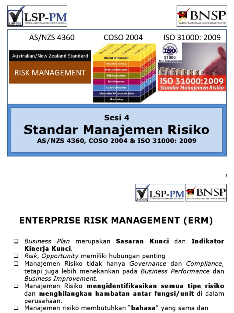 FIX Sesi 4 Standar Manajemen Risiko | PDF