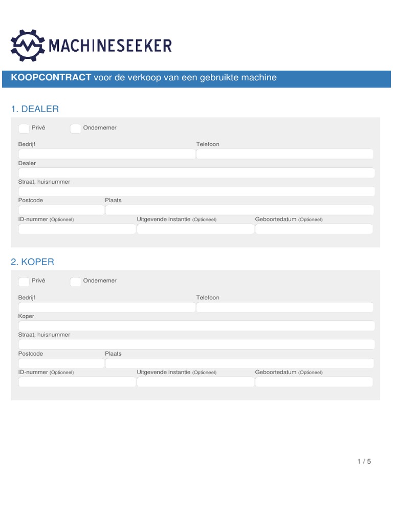 Machineseeker Contract - NL | PDF