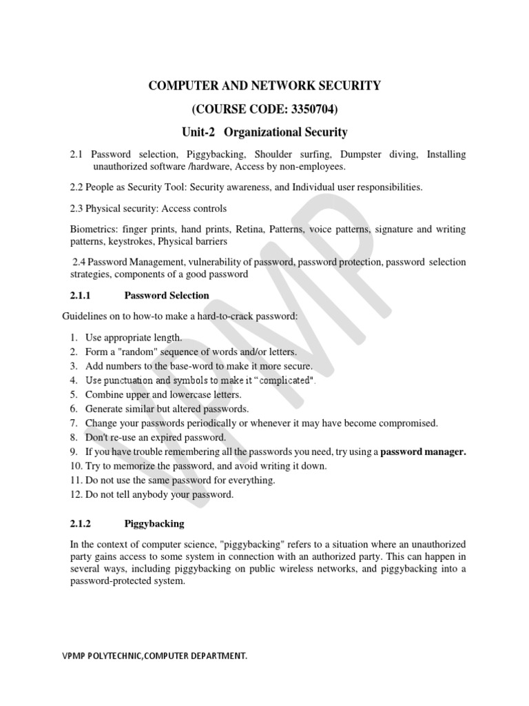 Unit2 CNS 2020 | PDF