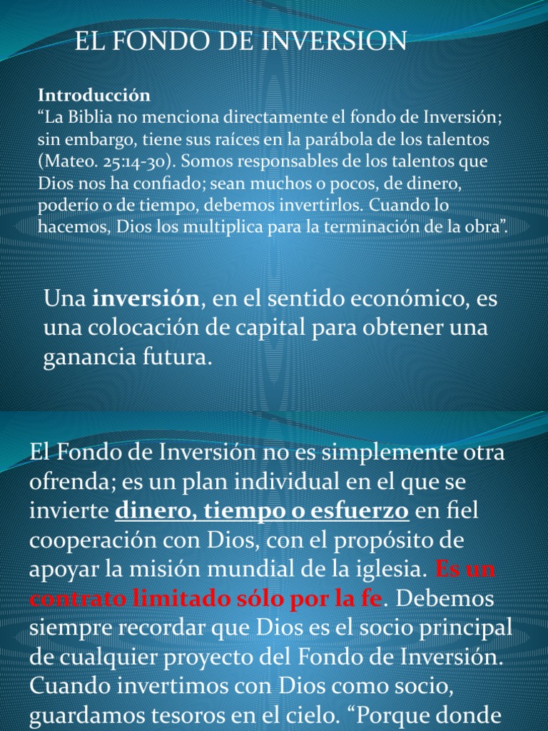 Fondo de Inversion | PDF | Fondo de inversión | Inversiones