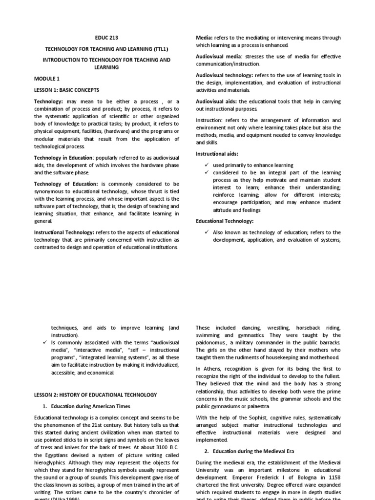 Educ 213 Modules | PDF | Educational Technology | Teaching Method