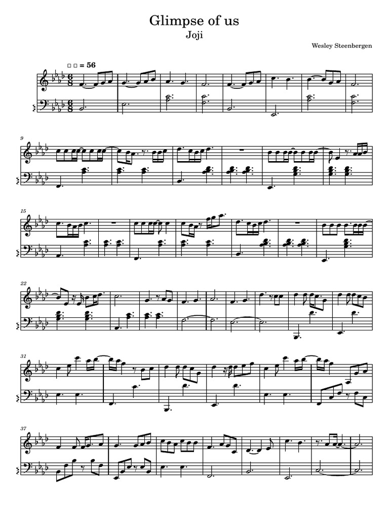 Glimpse of Us Joji | PDF