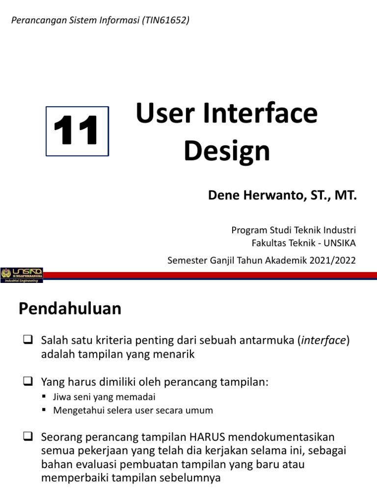 M11 - User Interface Design | PDF