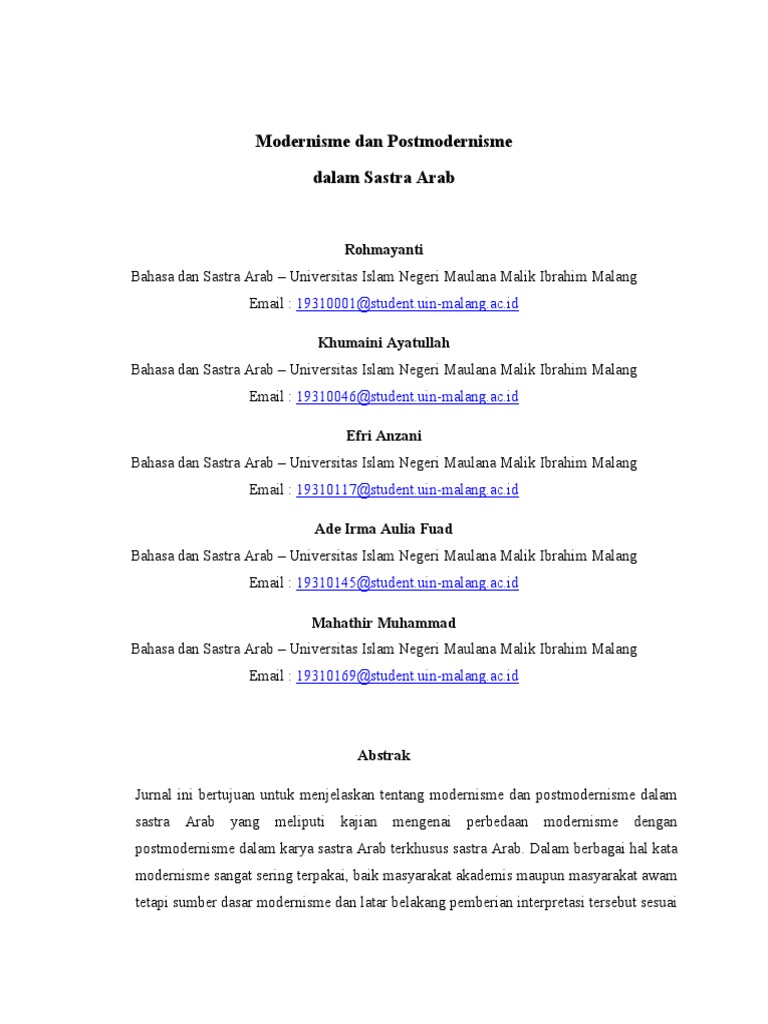 Modernisme Dan Postmodernisme | PDF