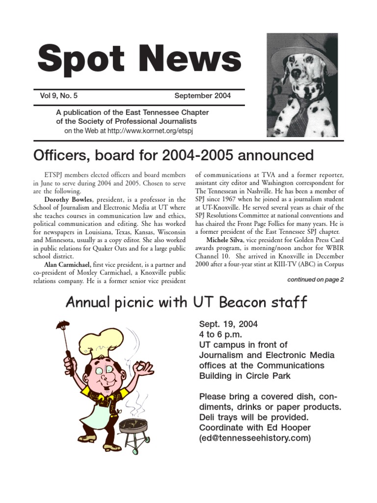 September 2004 Spot News | PDF | Journalism | Ronald Reagan
