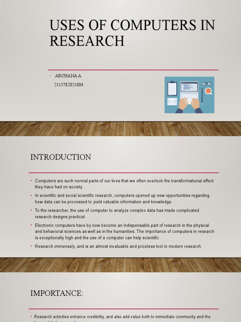 Uses of Computers in Research | PDF | Data | Computing