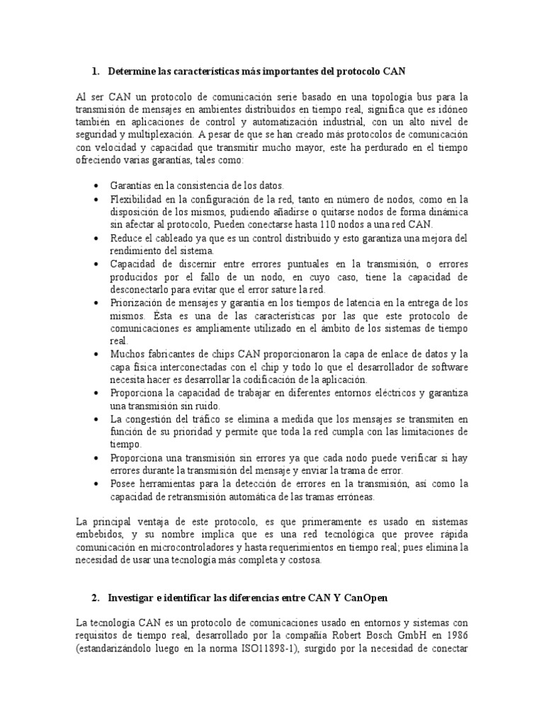 Protocolo Can | PDF | Red de computadoras | Modelo osi