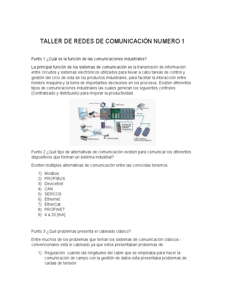 Taller Redes de Comunicación | PDF | Red de computadoras | Comunicación