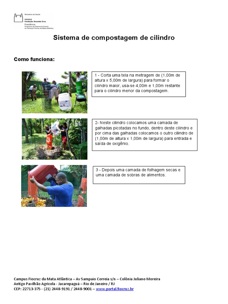 Passo A Passo Da Compostagem de Cilindro | PDF