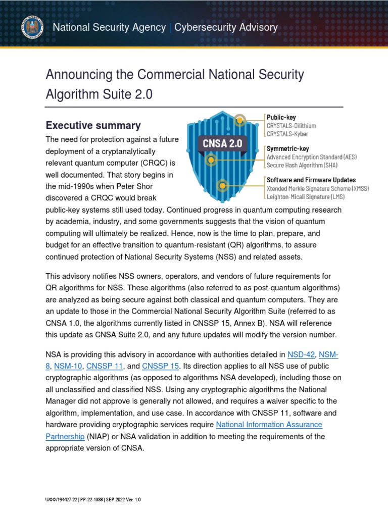 Csa Cnsa 2.0 Algorithms PDF | PDF | Security Engineering | Applied ...