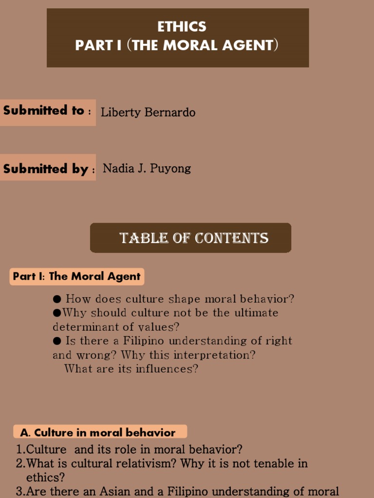 The Moral Agent | PDF | Morality | Virtue