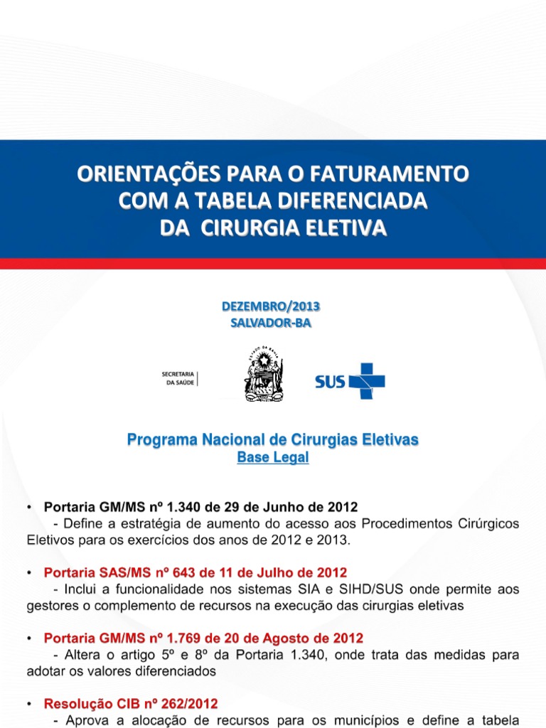 Faturamento Cirurgias Eletivas 2013 | PDF | Sistema de informação ...