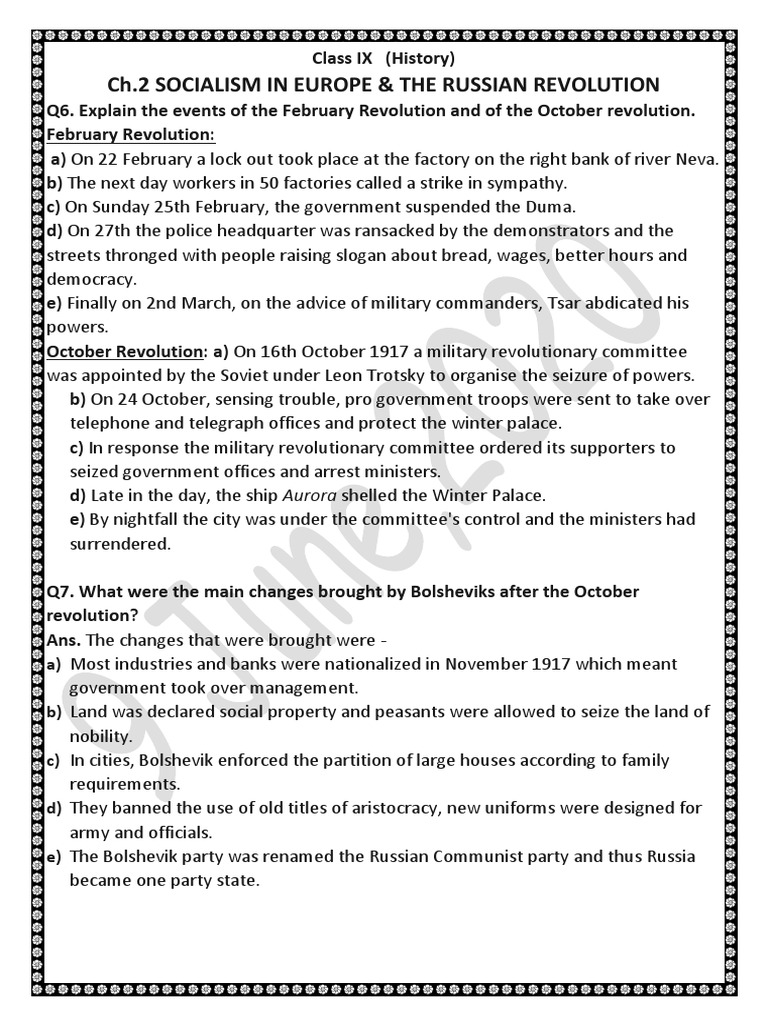 The Russian Rev (Assignment 2) | PDF | Russian Revolution | Soviet Union