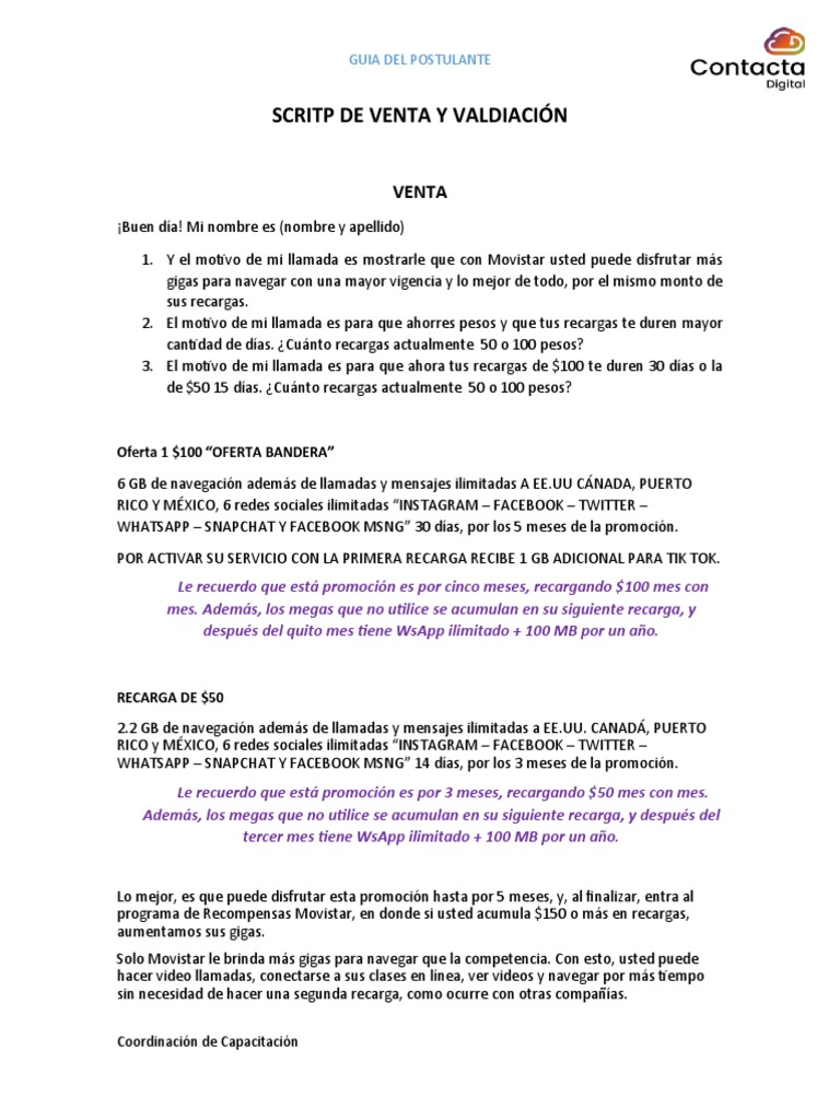 SCRIPT Portabilidad Prepago | PDF | Informática