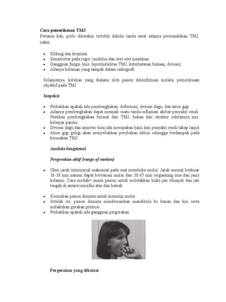 Pemeriksaan TMJ | PDF