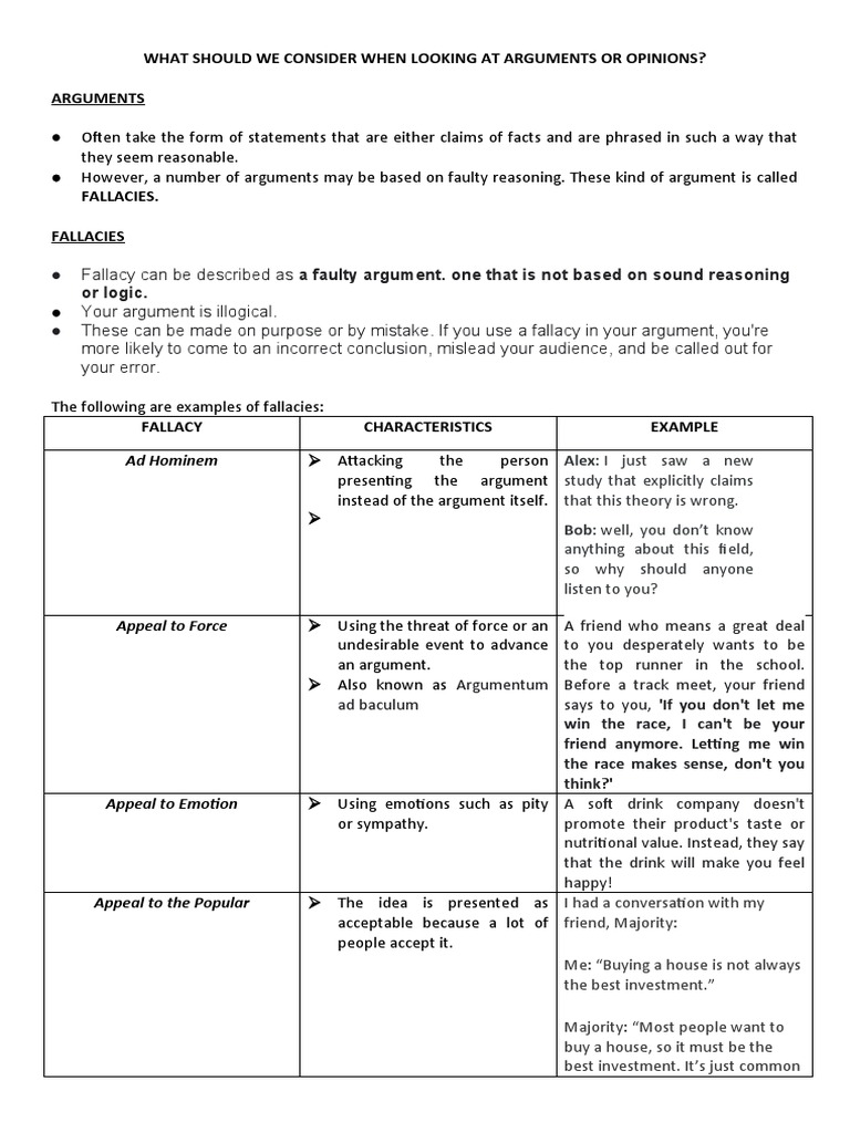Understanding Logical Fallacies | PDF | Fallacy | Argument