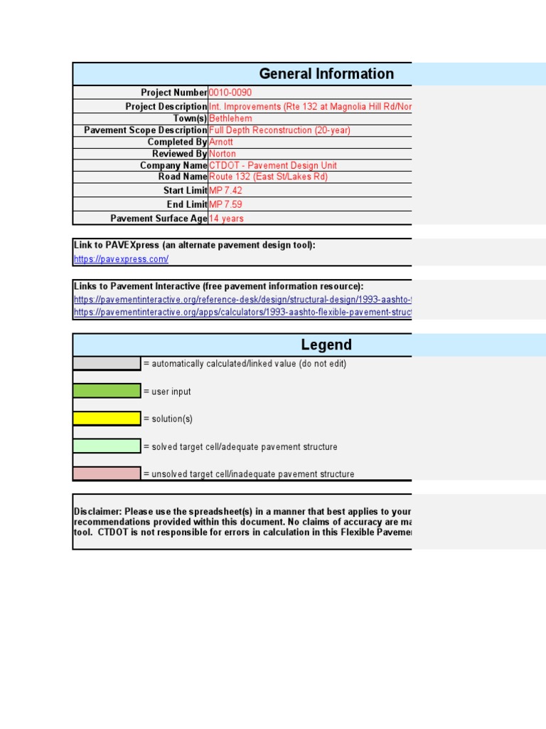 Flexible Pavement Design Tool 060622 | Download Free PDF | Road Surface ...