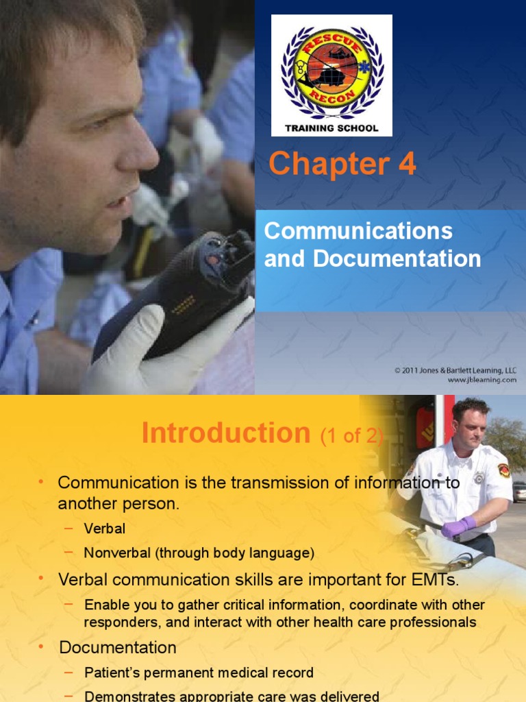 Chapter 03 Communications and Documentation | PDF | Communication | Emergency Medical Services