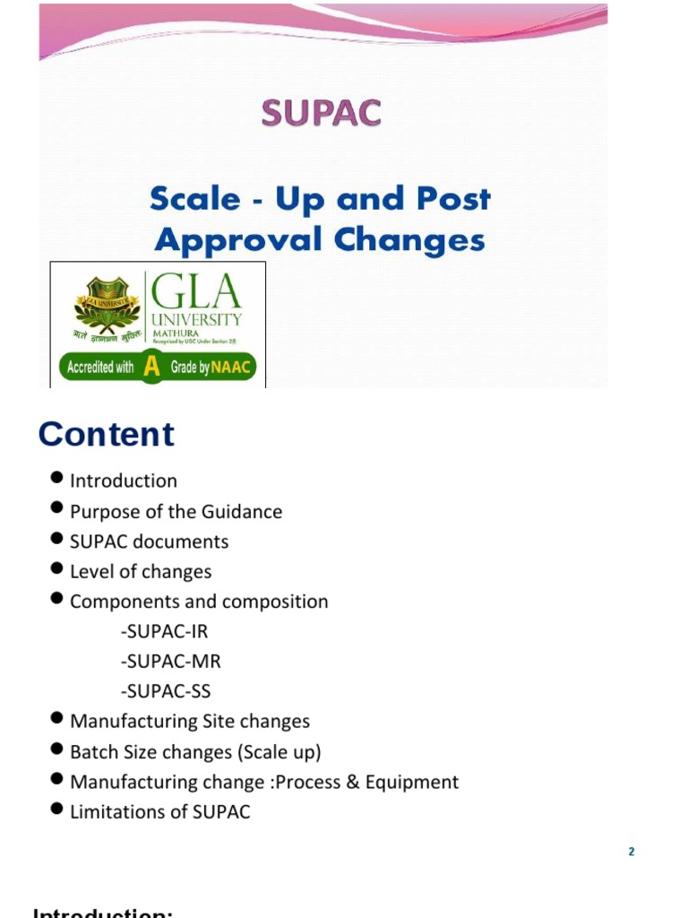 SUPAC Guidelines PPT - 1 | Download Free PDF | Pharmaceutical ...
