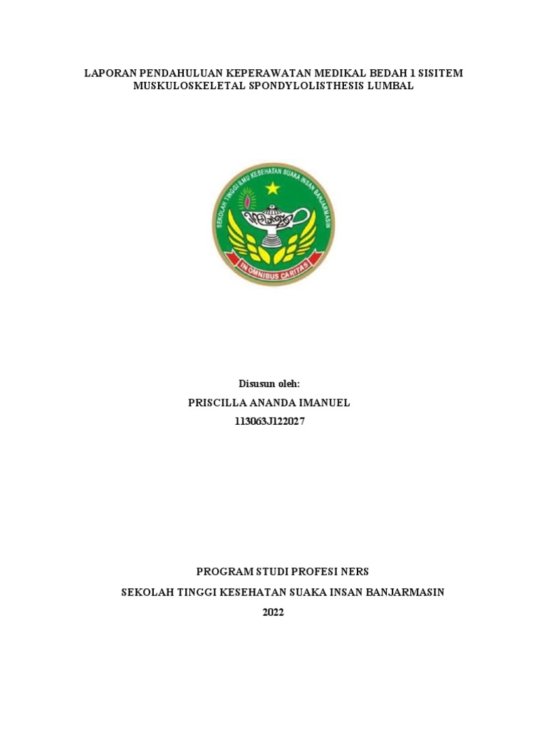 LP KMB 1 Spondylolithesis Lumbal | PDF
