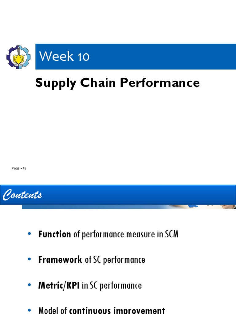 Week 10 S2 LSCM PJJ - Supply Chain Performance | PDF | Performance Indicator | Supply Chain
