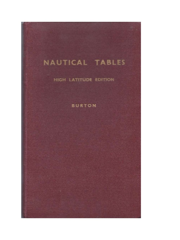 Burton Nautical Tables High Lati | PDF