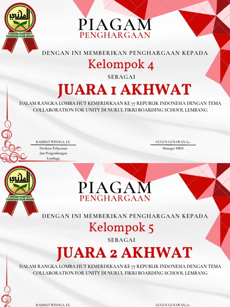 White and Red Modern Achievement Certificate | PDF