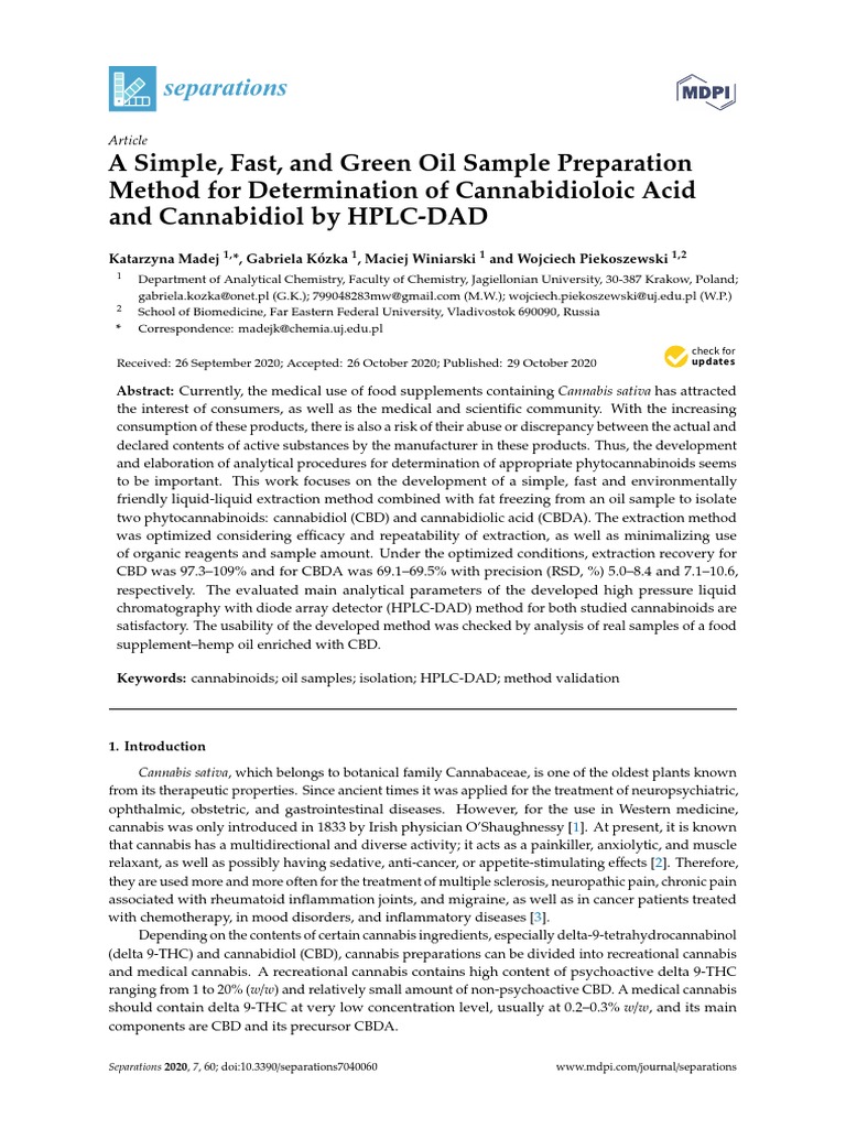 A Simple, Fast, and Green Oil Sample Preparation Method For ...