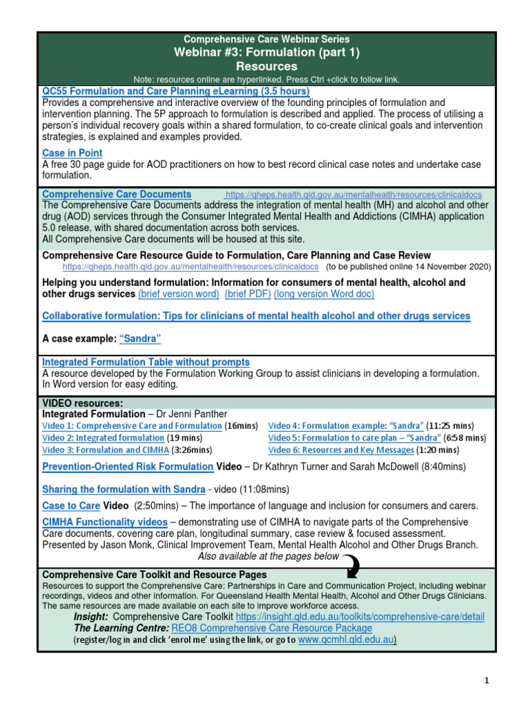 5Ps Formulation | PDF | Substance Abuse | Mental Disorder