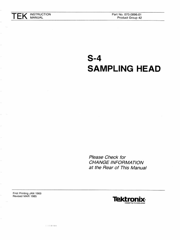 Sampling Head 101 | PDF