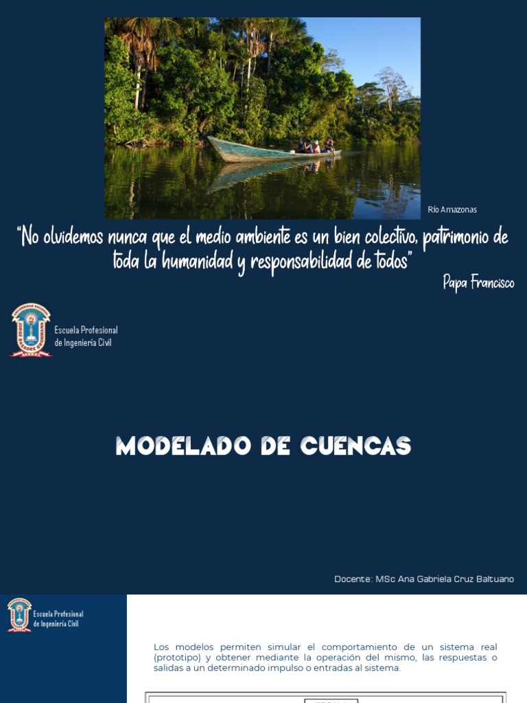 UII - T08 - Modelado de Cuencas | PDF | Hidrología | Simulación